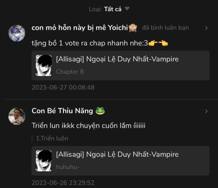 [Allisagi] Ngoại Lệ Duy Nhất- Vampire - Chapter 9 - NovelToon